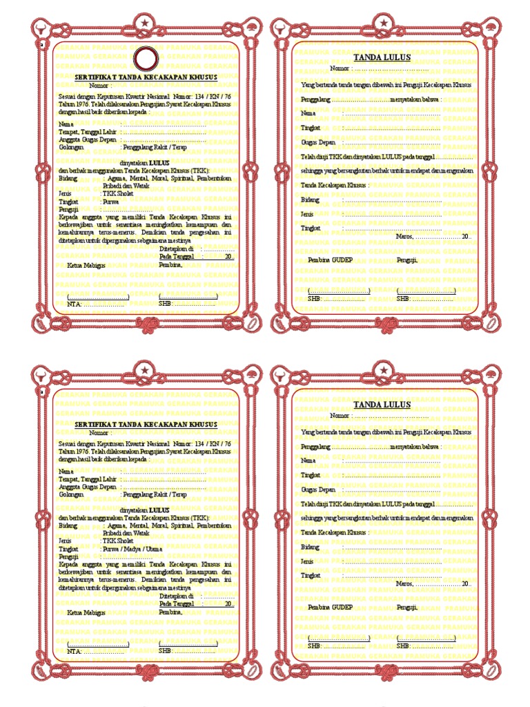 Sertifikat TKK | PDF