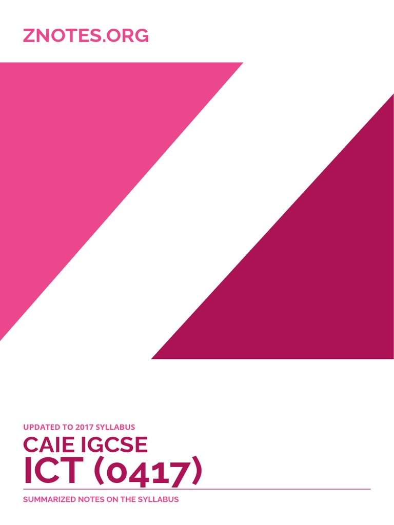 Caie-Igcse-Ict-0417-Theory-V2 @ | PDF | Graphical User Interfaces | Random Access Memory