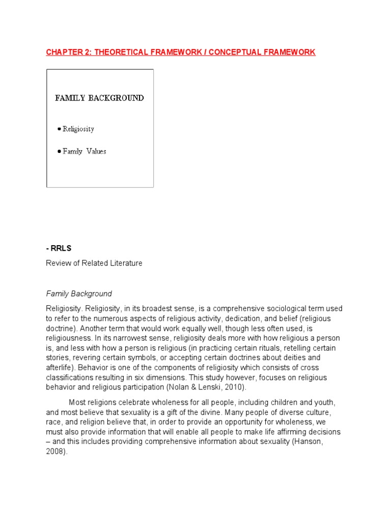 Chapter 2 Theoretical Framework Conceptual Framework Rrls Pdf Sex Education Adolescence