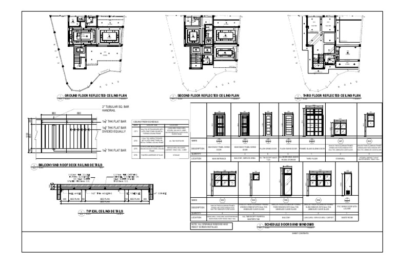 Ground Floor Reflected Ceiling Plan Second Floor Reflected Ceiling Plan ...