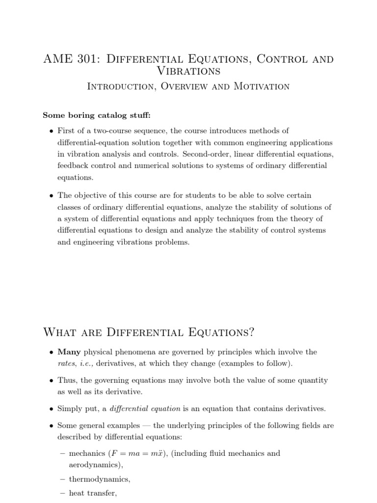 D.E in Jet Engine | PDF | Differential Equations | Equations