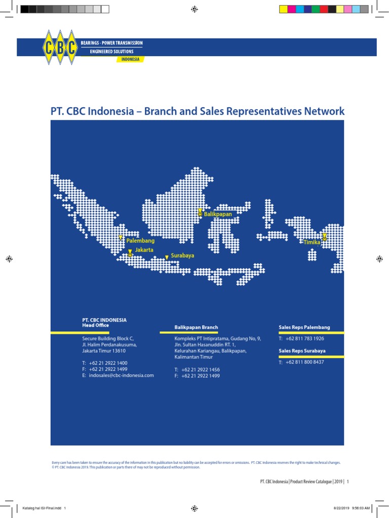 CBC Product Catalog 2019 | PDF | Bearing (Mechanical) | Belt (Mechanical)
