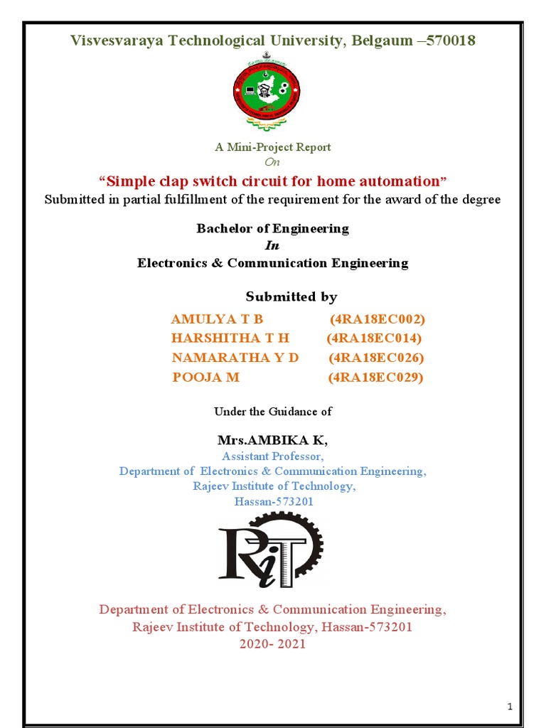 Mini Project 01 | PDF | Capacitor | Electrical Network