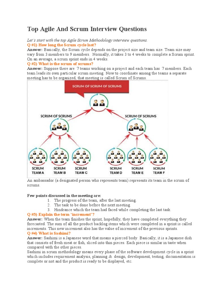 Top Agile and Scrum Interview Questions | PDF | Scrum (Software Development) | Agile Software ...