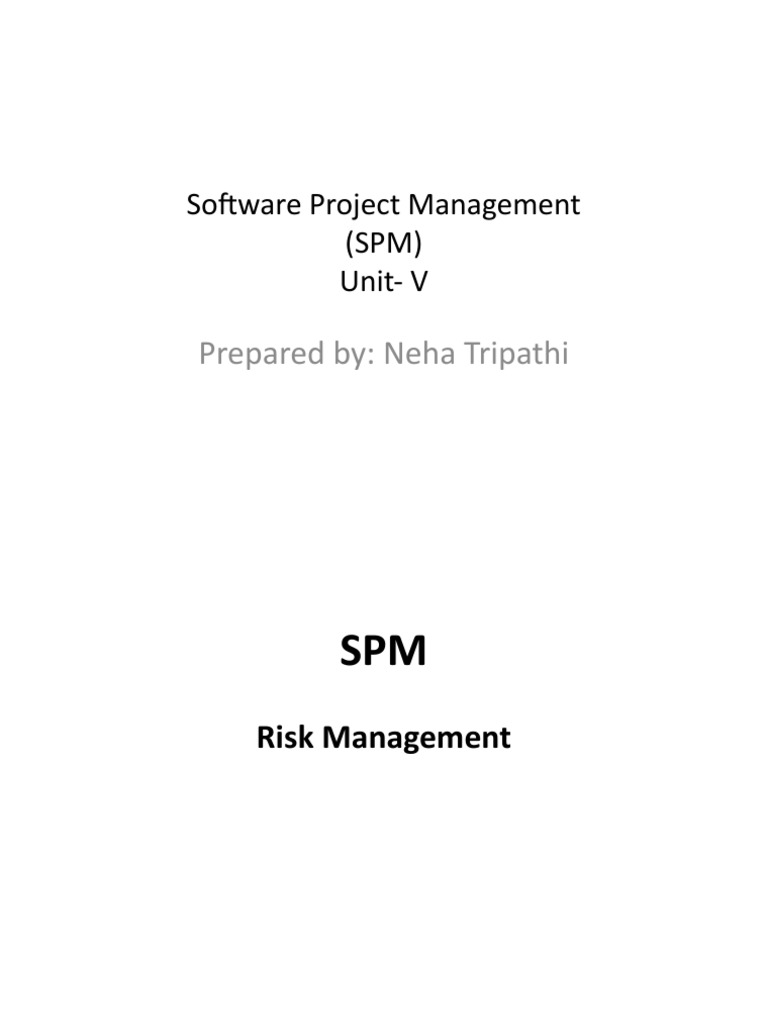 44 - SPM - Risk Management | PDF | Risk | Risk Management