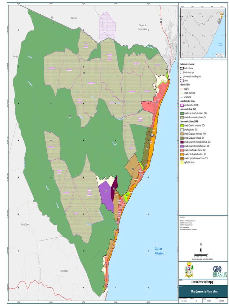 ANEXO VI – MAPA ZONEAMENTO URBANO E RURAL (2)(1) | PDF | Ciências da terra