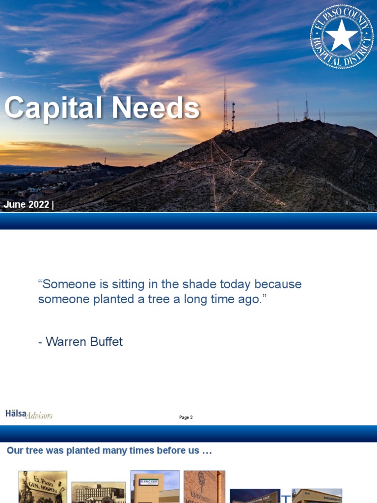 Capital Needs: June 2022 | PDF