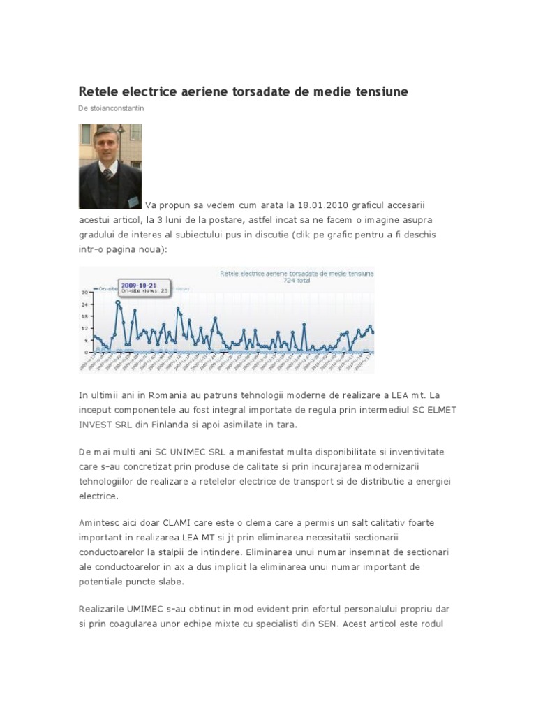 Retele Electrice Aeriene Torsadate de Medie | PDF