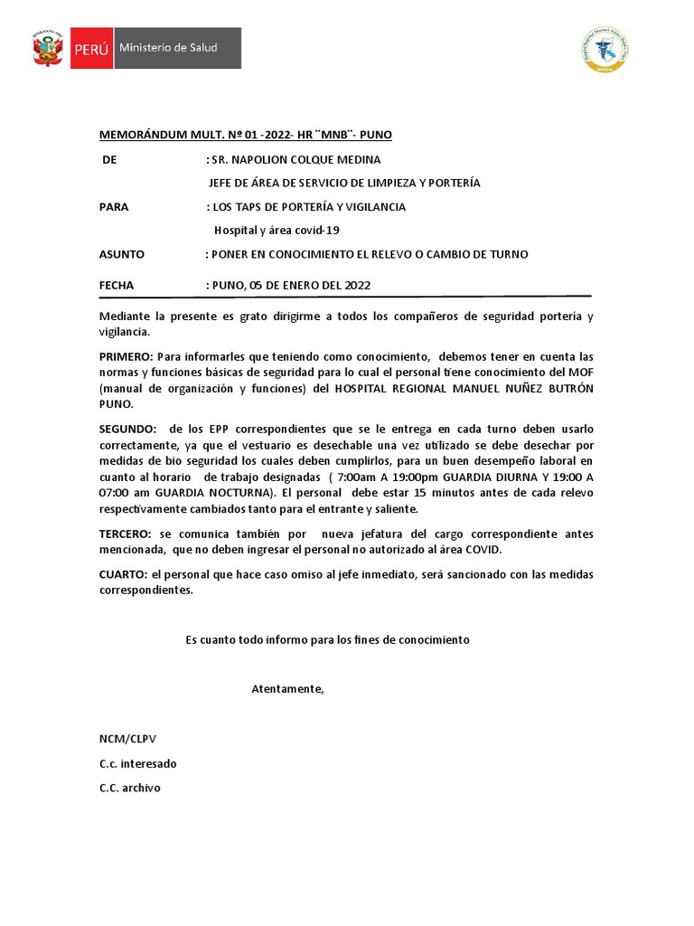 Memorándum Mult | PDF