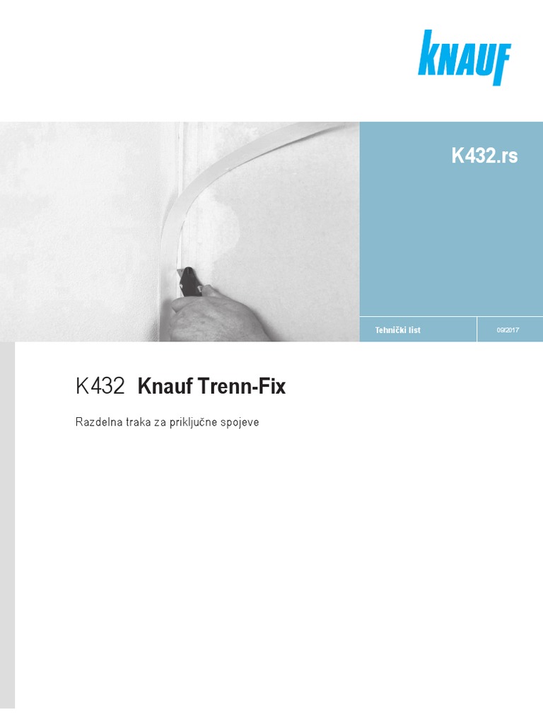 Tehnicki List K432 Knauf Trenn Fix 2017 | PDF