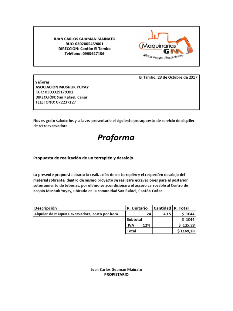 Proforma | PDF