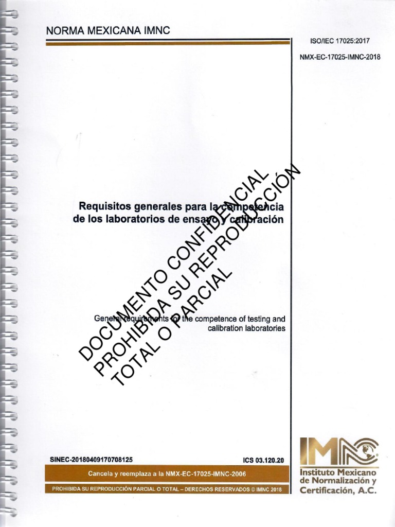 NMX Ec 17025 Imnc 2018 1 | PDF
