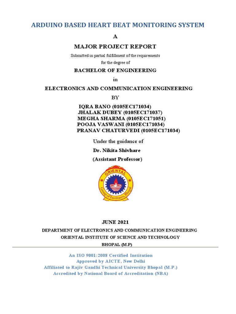 Design and Development of an Arduino-Based Heartbeat Monitoring System with Remote Data Access ...