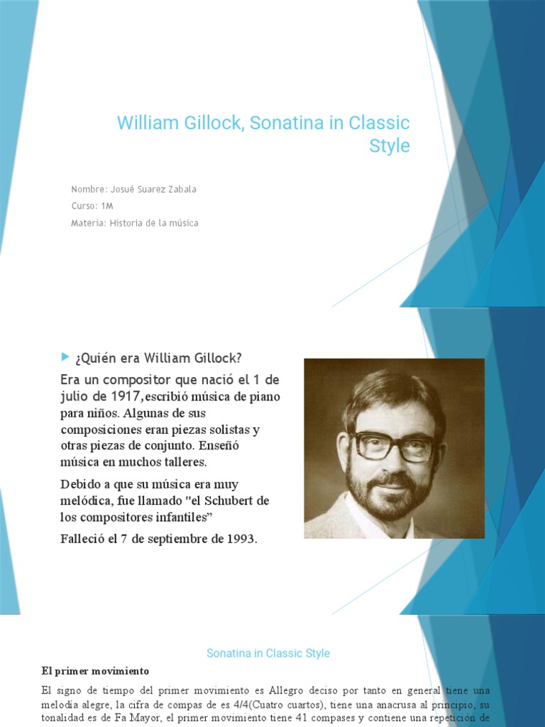 William Gillock, Sonatina in Classic Style | PDF