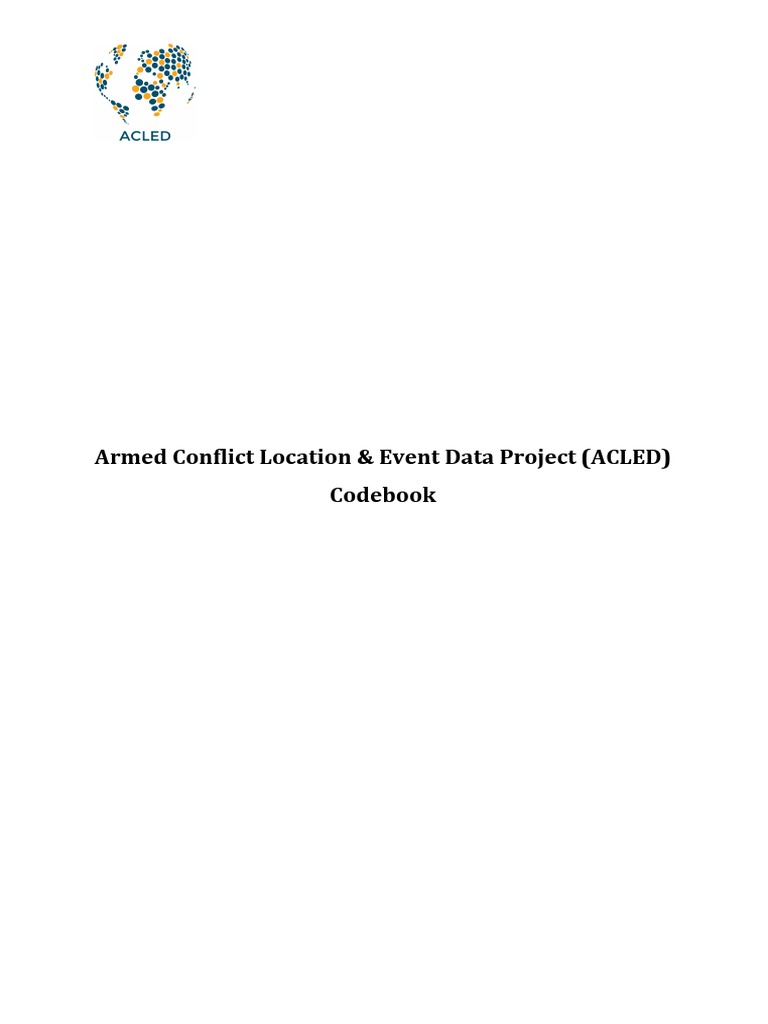 ACLED Codebook Overview and Methodology | PDF | Improvised Explosive ...