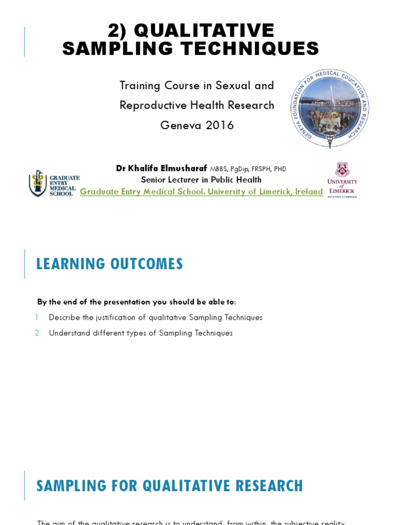 Qualitative Sampling Techniques Guide | PDF | Sampling (Statistics ...