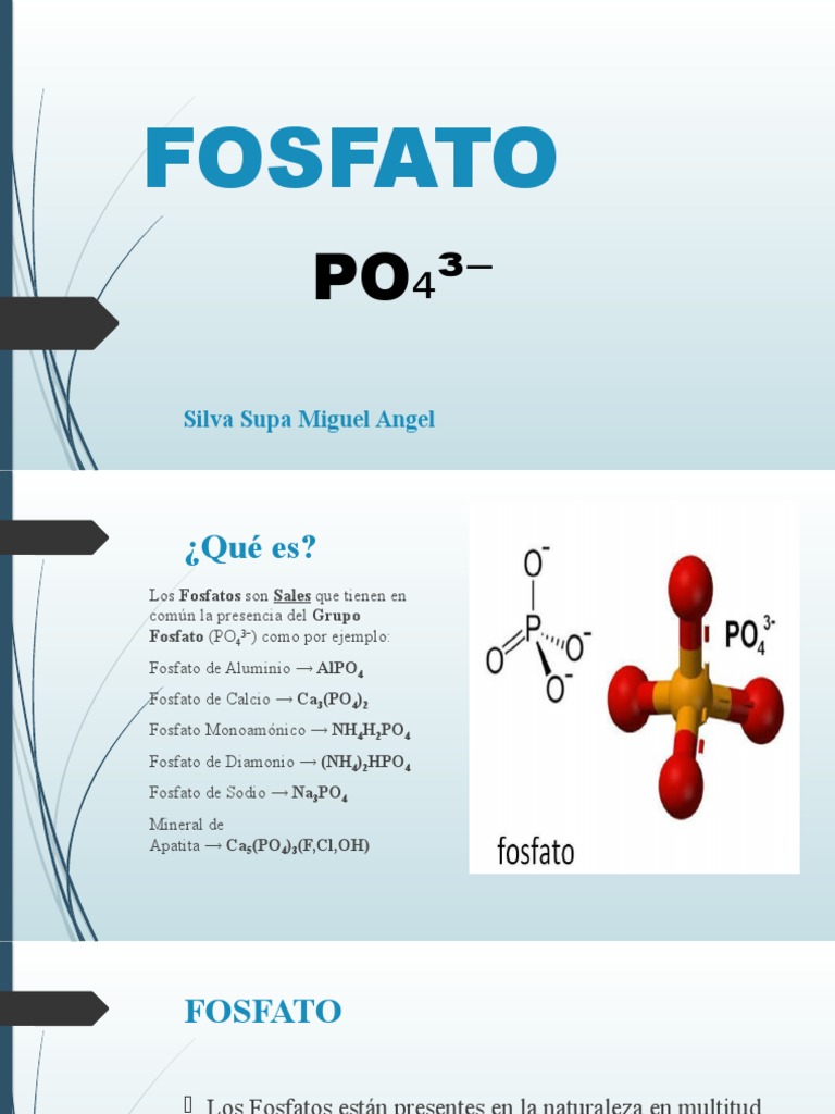 Símbolo y usos del fosfato | PDF