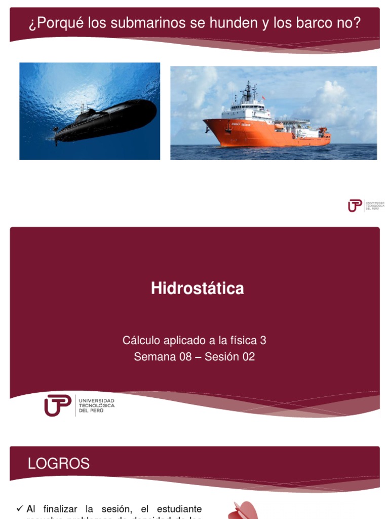 CAF3.S08.s2 - Hidrostatica1 | PDF | Presión | Líquidos