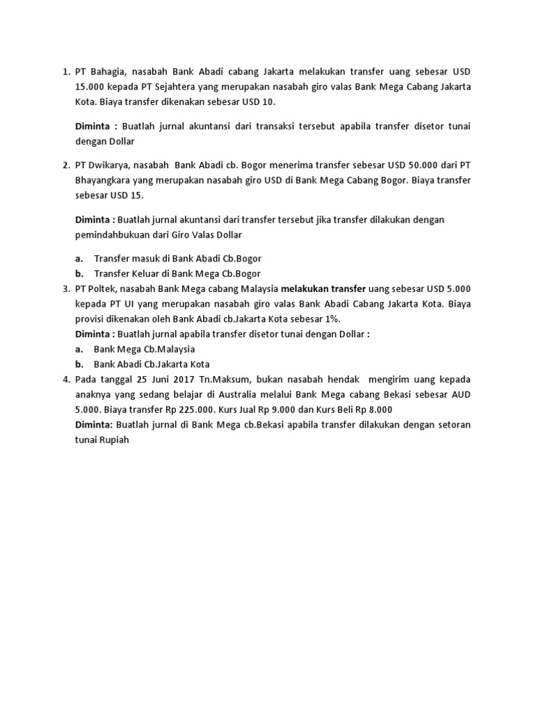 Jurnal Akuntansi Transfer Valas | PDF