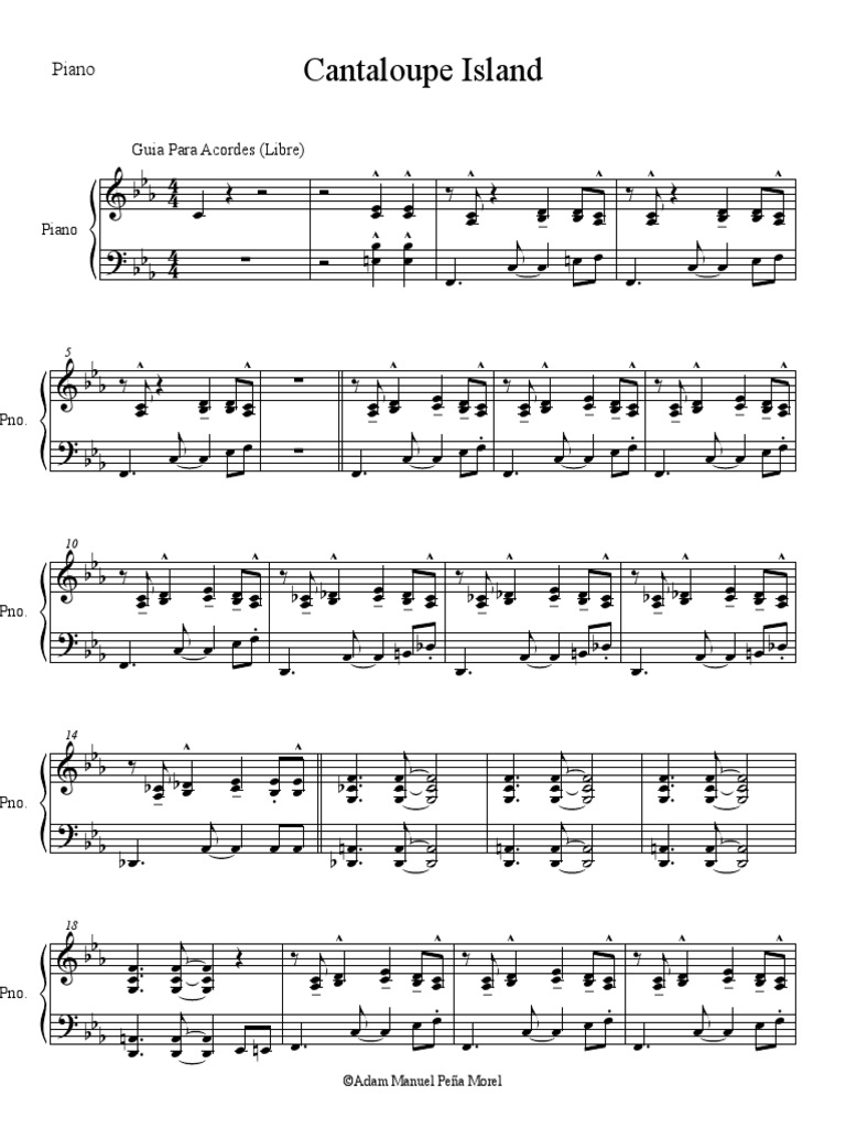 Cantaloupe Island - Piano | PDF