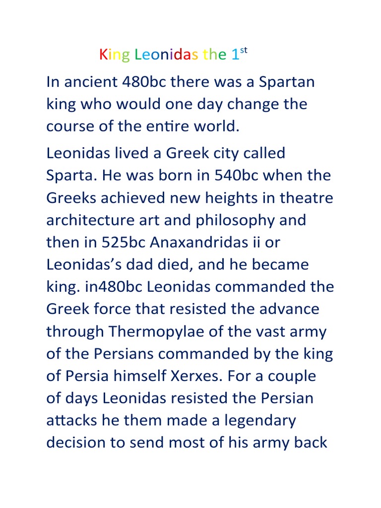 Leonidas The First | PDF