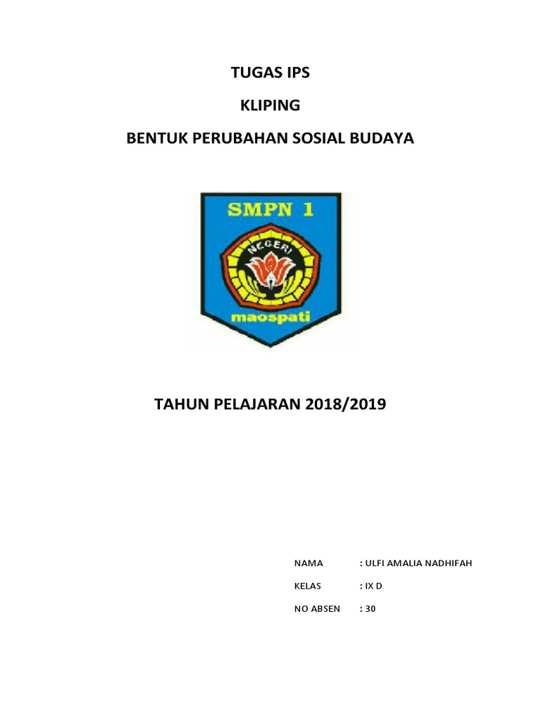 Sampul Kliping Ips | PDF