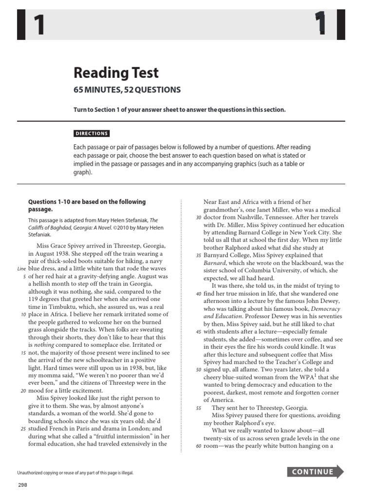 Sat Practice Test 10 - 2 | PDF | John Dewey