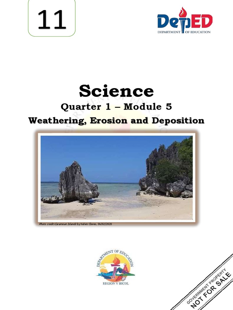 Science: Quarter 1 - Module 5 | PDF | Erosion | Rock (Geology)