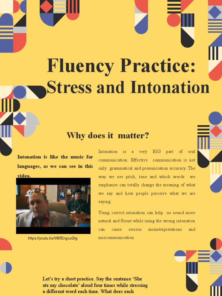 Fluency Stress and Intonation | PDF | Feeling | Emotions