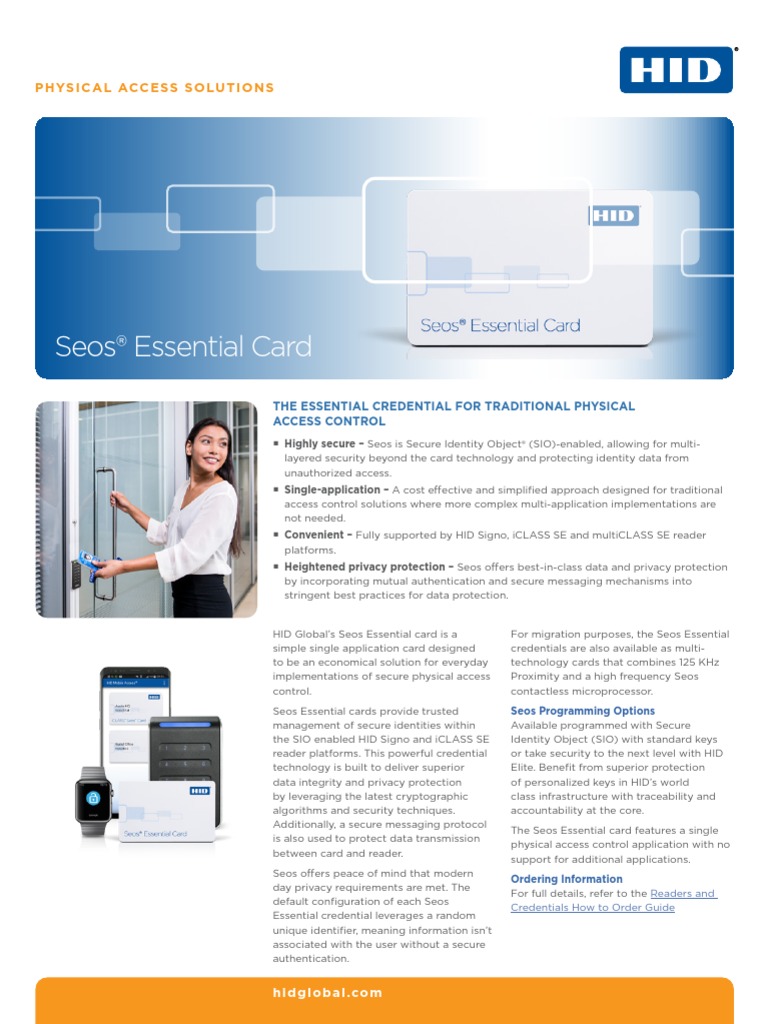 Seos® Essential Card: Physical Access Solutions | Download Free PDF ...