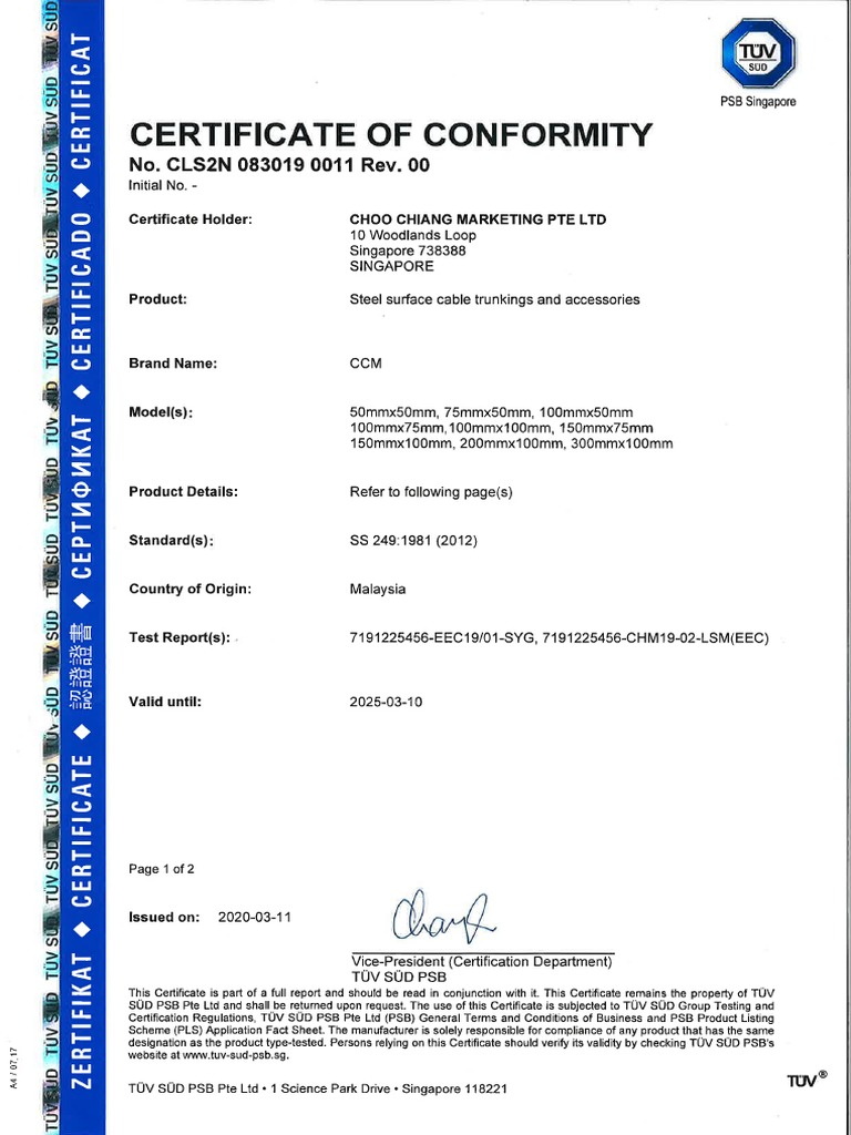 Coc CCM Metal Trunking | PDF