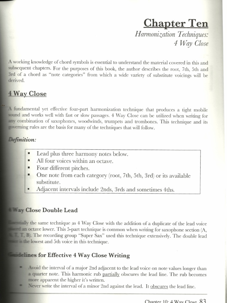 Harmonization Techniques - Lindsay | PDF