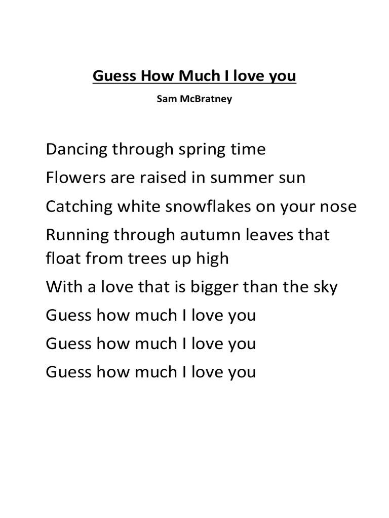Guess How Much I Love You | PDF