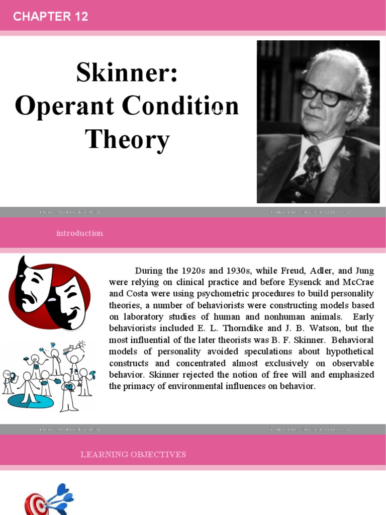 Module 12. BF Skinner's Operant Condition Theory | PDF | Reinforcement | Behaviorism