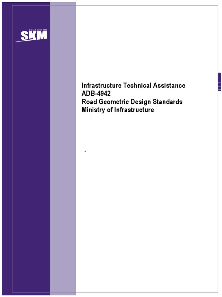Road Geometric Design Standard - SKM - MoI - RDTL | PDF | Road ...