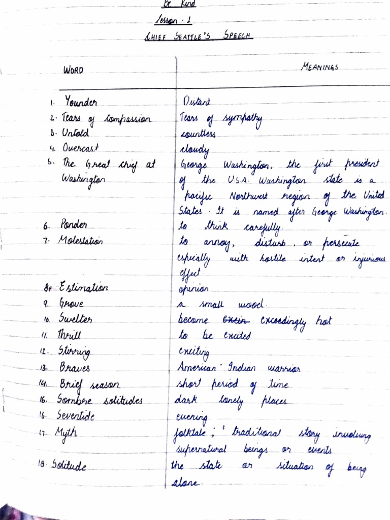 Chief Seattle's Speech | PDF