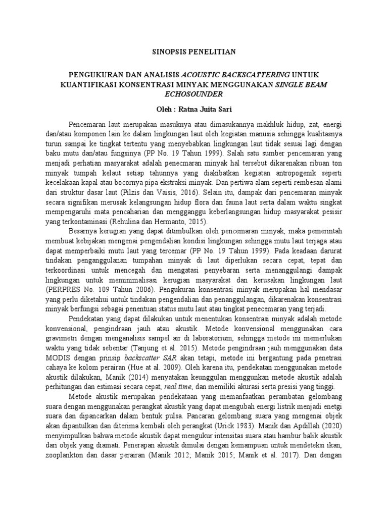 Contoh SINOPSIS PENELITIAN | PDF