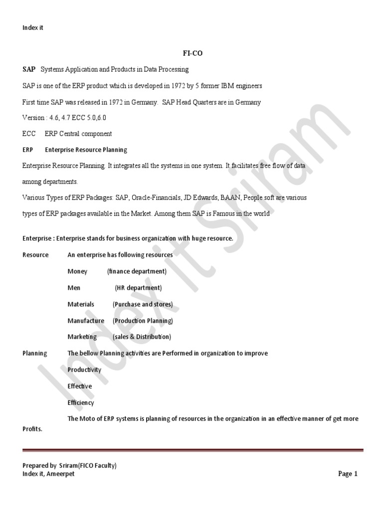 Fi-Co SAP Systems Application and Products in Data Processing | PDF | Debits And Credits ...