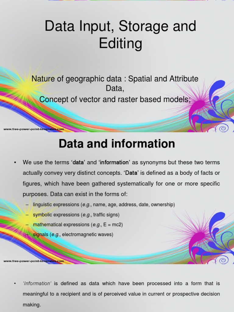 Unit II IV 1 Nature of Geographic Data | PDF | Geographic Information ...