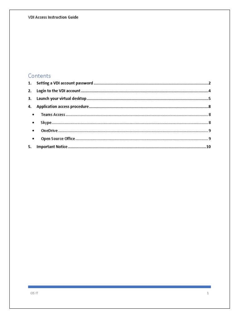 Corp VDI Access Instruction Guide v1 | PDF | Desktop Virtualization | Login