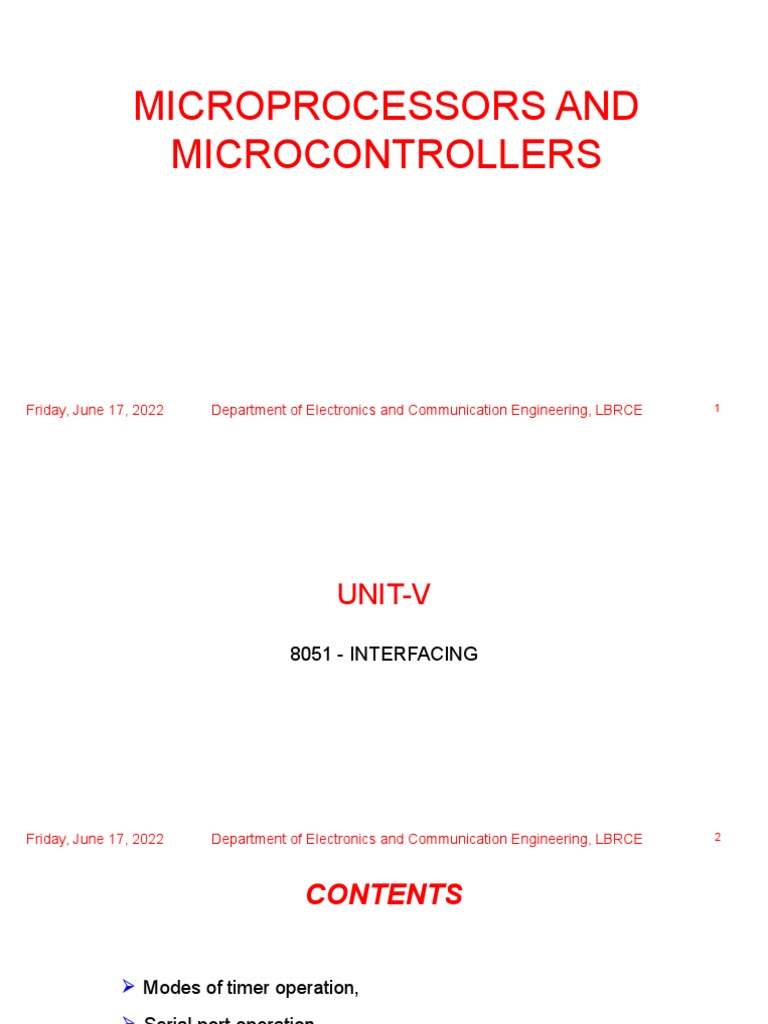 MPMC 8051 Interfacing | PDF | Timer | Manufactured Goods