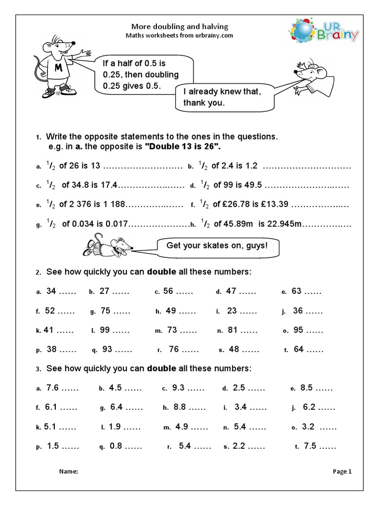 More Doubling and Halving | PDF