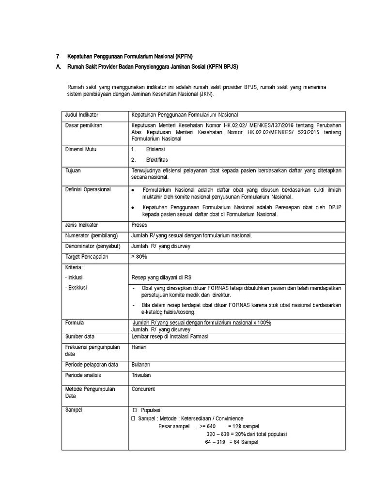 Kpfn Kepatuhan Penggunaan Formularium Nasional Pdf