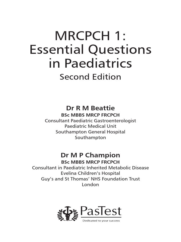 MRCPCH 1: Essential Questions in Paediatrics: Second Edition | PDF ...