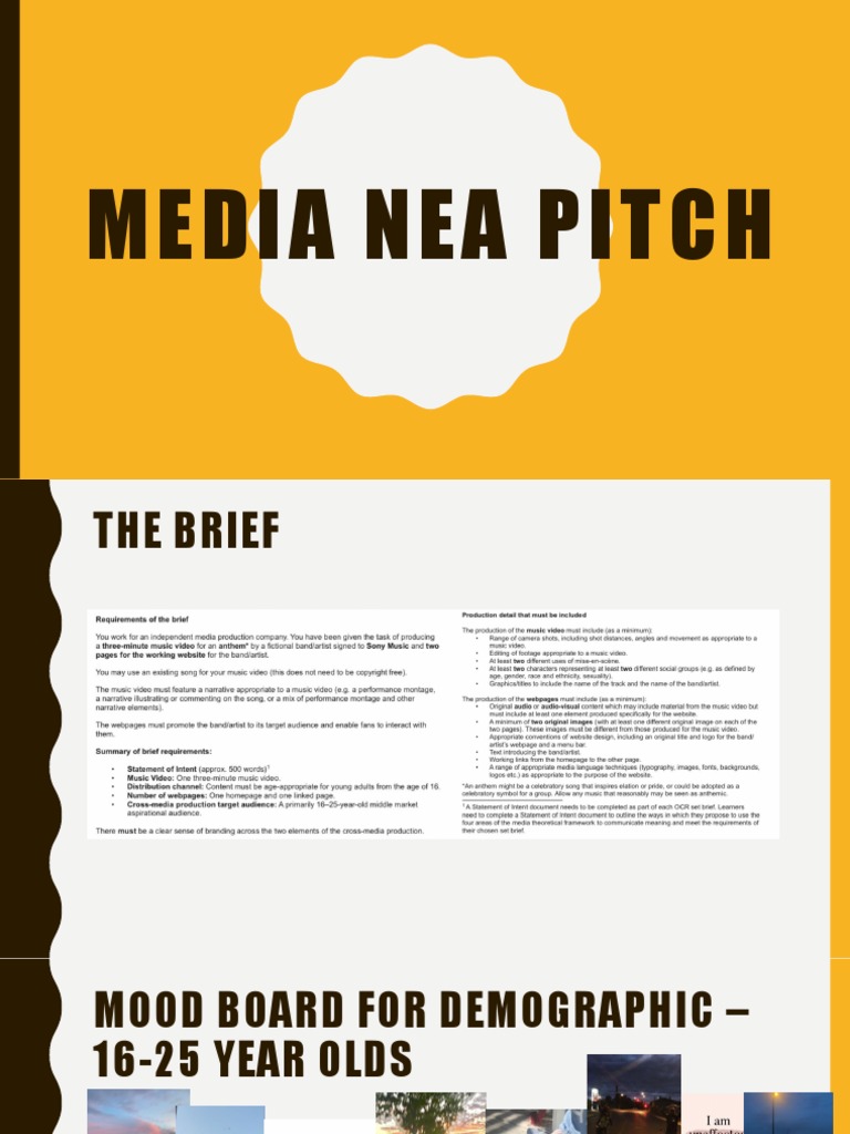 Media A Level Nea Pitch | PDF