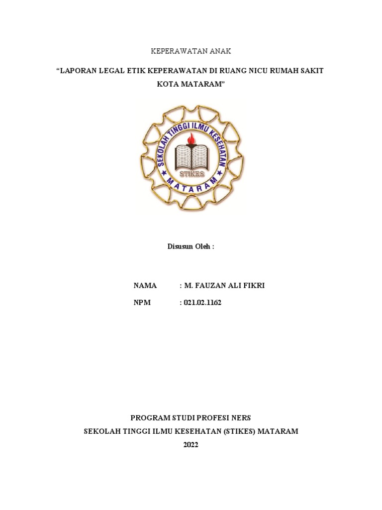 Contoh LAPORAN LEGAL ETIK | PDF | Sains & Matematika