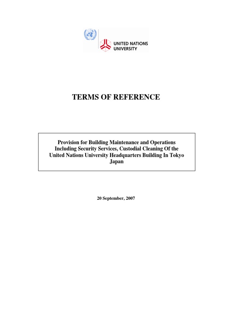 UNU Tokyo Building Maintenance Terms | PDF | Water Heating