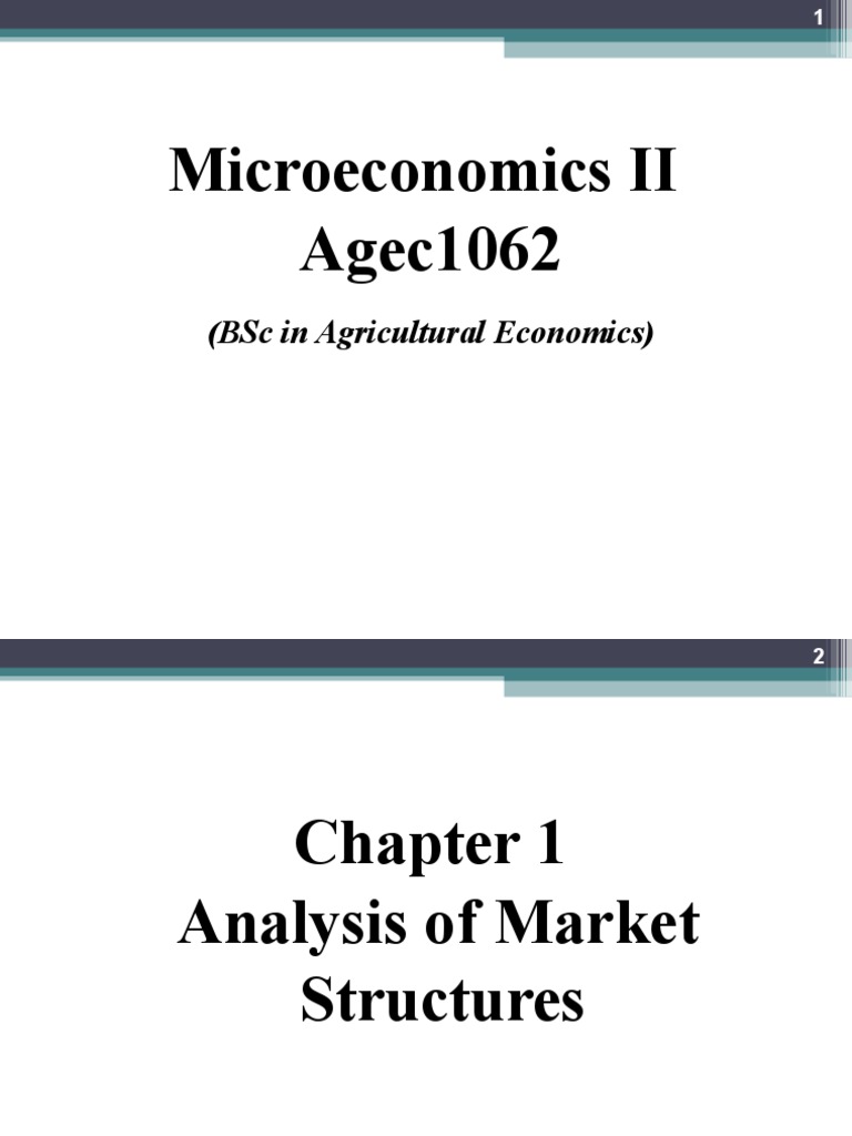 Ch. 1 Analysis of Market Structures | PDF | Monopoly | Oligopoly