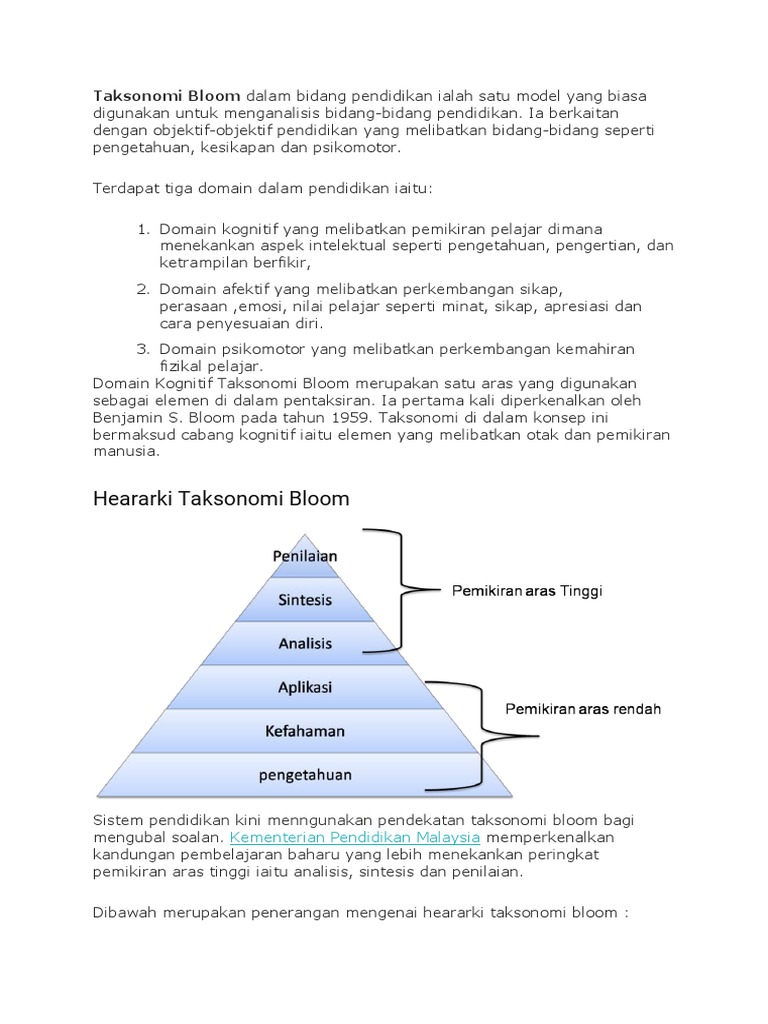 Taksonomi Bloom | PDF