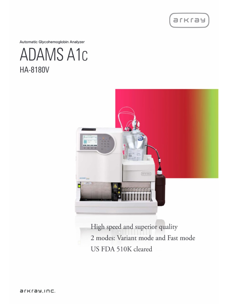 ADAMS A1c HA-8180V - Ha - 8180v | PDF